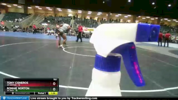 152 lbs Round 2 (4 Team) - Tony Cisneros, 3A Dayton vs Ronnie Norton ...