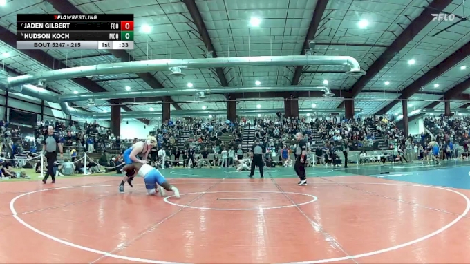 215 lbs Cons. Semi - Hudson Koch, Mcqueen vs Jaden Gilbert, Foothill