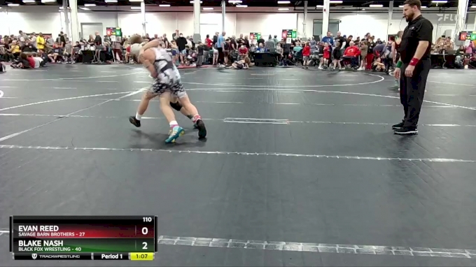 110 lbs Round 7 (8 Team) - Blake Nash, Black Fox Wrestling vs Evan Reed, Savage Barn Brothers