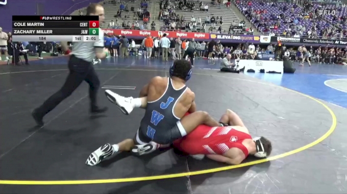 184 lbs Round 1 (16 Team) - Cole Martin, Central vs Zachary Miller ...