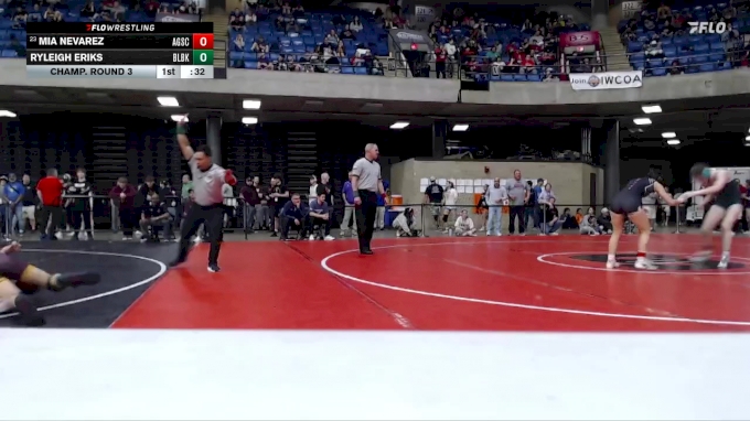 120 lbs Champ. Round 3 - Mia Nevarez, Unattached vs Ryleigh Eriks ...