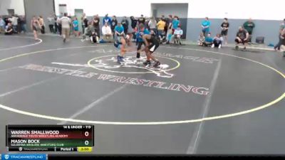 119 lbs Round 2 - Mason Bock, SOLDOTNA WHALERS WRESTLING CLUB vs Warren ...