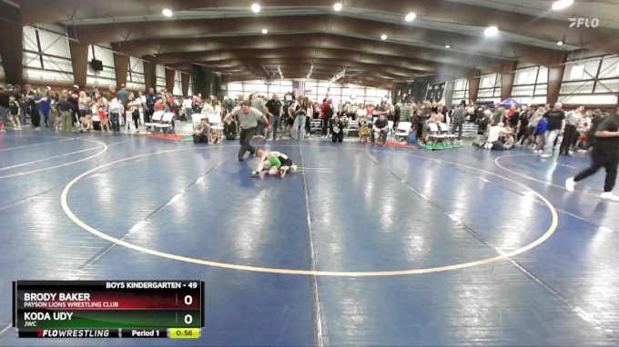 49 lbs Cons. Round 3 - Koda Udy, JWC vs Brody Baker, Payson Lions ...