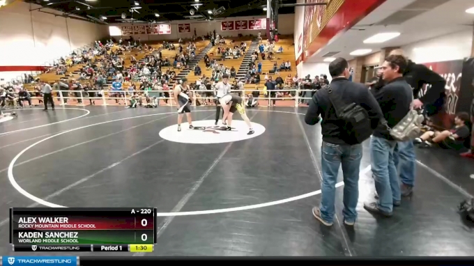 220 lbs 1st Place Match - Alex Walker, Rocky Mountain Middle School vs ...