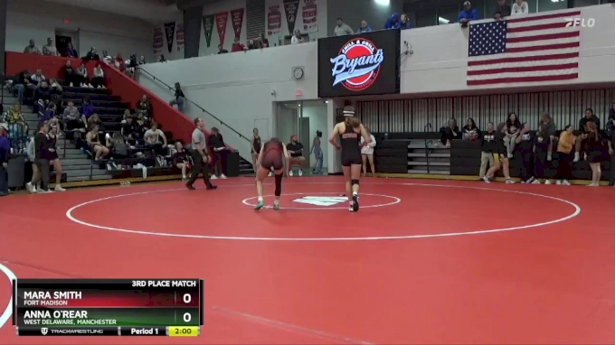 125 lbs 3rd Place Match - Mara Smith, Fort Madison vs Anna O`Rear, West ...