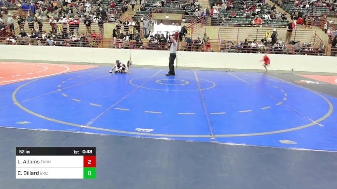 52 lbs Consi Of 8 #2 - Lane Adams, Fannin Rowdy Rebels Wrestling vs ...