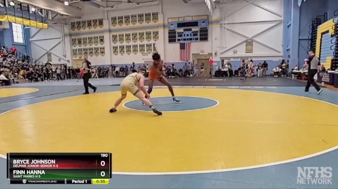 190 lbs Cons. Semi - Finn Hanna, Saint Marks H S vs Bryce Johnson ...