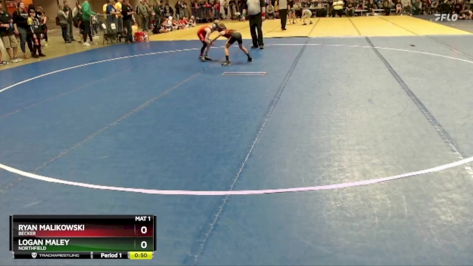 64 lbs Cons. Round 2 - Logan Maley, Northfield vs Ryan Malikowski, Becker