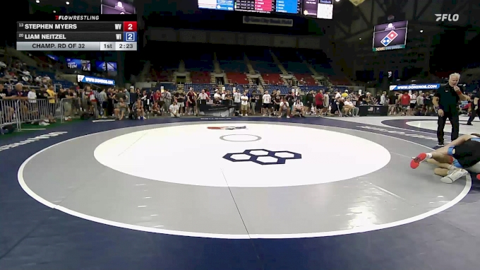132 lbs Champ. Rd Of 32 - Stephen Myers, WV vs Liam Neitzel, WI
