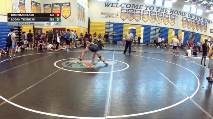165 lbs Cons. Round 2 - Cristian Gilkes, Caveman vs Logan Tedeschi ...