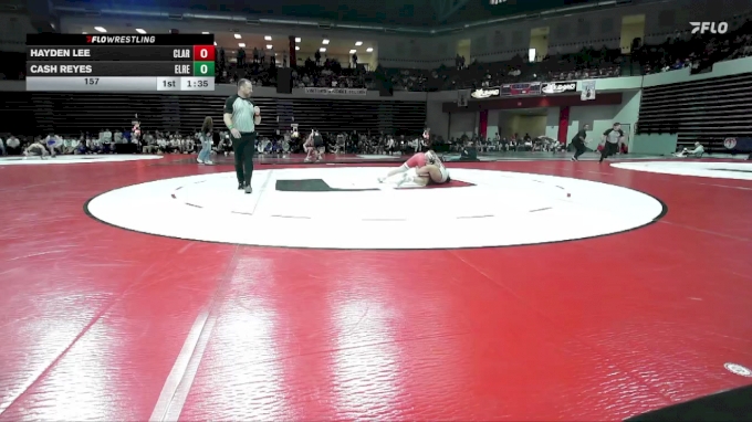 157 lbs Quarterfinals (8 Team) - Hayden Lee, CLAREMORE vs Cash Reyes ...