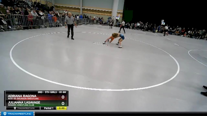 61-66 lbs Semifinal - Adriana Ragona, Built By Brunson Wrestling vs ...