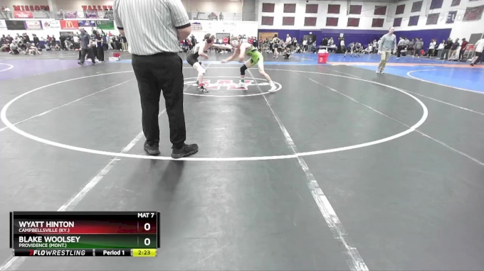 133 lbs Champ. Round 2 - Blake Woolsey, Providence (Mont.) vs Wyatt ...