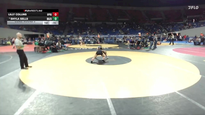 4A/3A/2A/1A Girls 135 Cons. Round 3 - Shyla Sells, Mazama Girls vs ...