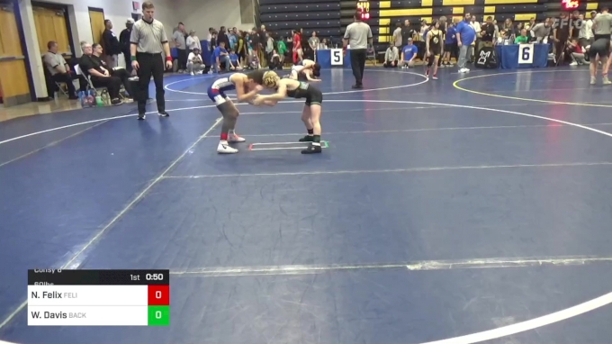 60 lbs Consy 6 - Noah Felix, Felix Wrestling Acad. vs Westen Davis ...