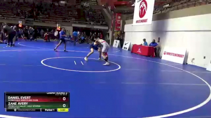 126 lbs Champ. Round 2 - Daniel Evert, Sunnyvale Wrestling Club vs Zane ...