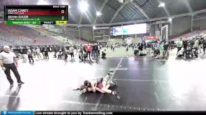 86 lbs Cons. Round 3 - Adam Carey, Indee Mat Club vs Devin Ehler, Storm ...