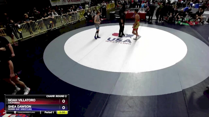 144 lbs Champ. Round 2 - Noah Villatoro, California vs Shea Dawson ...