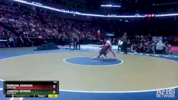 110 lbs 1st Place Match - Morgan Johnson, Loveland vs Janessa George ...