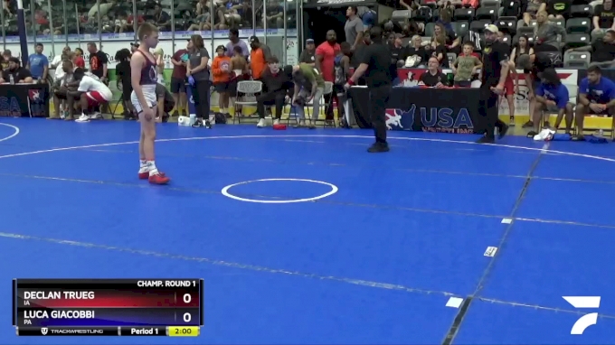 108 lbs Champ. Round 1 - Declan Trueg, IA vs Luca Giacobbi, PA