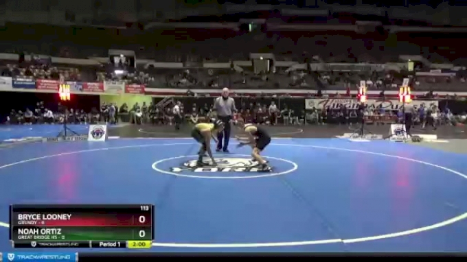 113 lbs Sat 2 - Noah Ortiz, Great Bridge HS vs Bryce Looney, Grundy