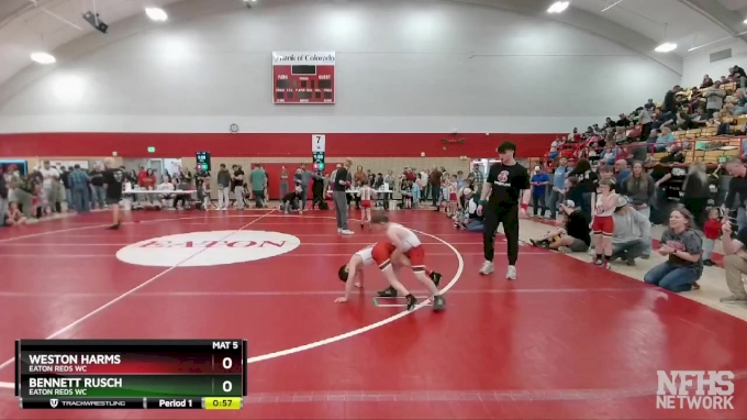 61-64 lbs Round 1 - Weston Harms, Eaton Reds WC vs Bennett Rusch, Eaton ...