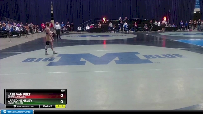 125 lbs Cons. Round 3 - Jared Hensley, Loras College vs Jase Van Pelt ...