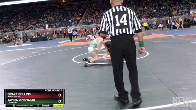 D1-113 lbs Cons. Round 2 - Drake Pollins, Brighton HS vs Jaylen ...