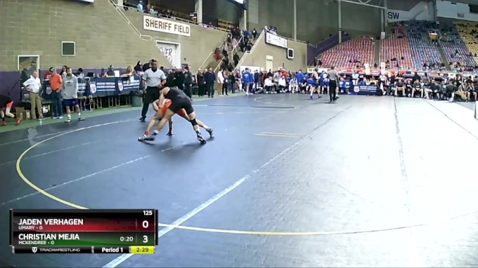 125 lbs Semis & 3rd Wb (16 Team) - Jaden Verhagen, UMary vs Christian ...
