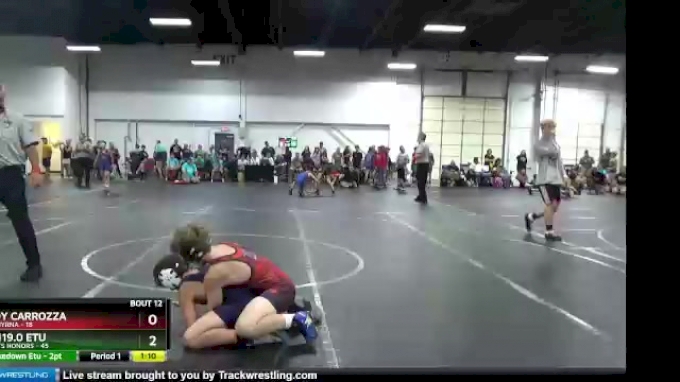 120 lbs Round 3 (8 Team) - Brody Carrozza, Team Smyrna vs Will119.0 Etu ...