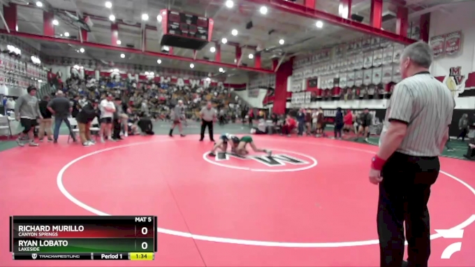 126 lbs 1st Place Match - Richard Murillo, Canyon Springs vs Ryan ...
