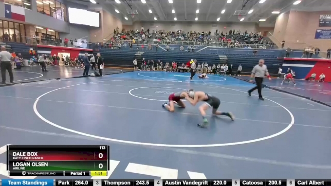 113 lbs Quarterfinal - Logan Olsen, Airline vs Dale Box, Katy Cinco Ranch