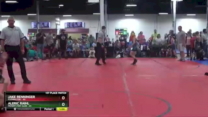 96 lbs Finals (2 Team) - Jake Renninger, Flemington vs Aleric Raihl ...