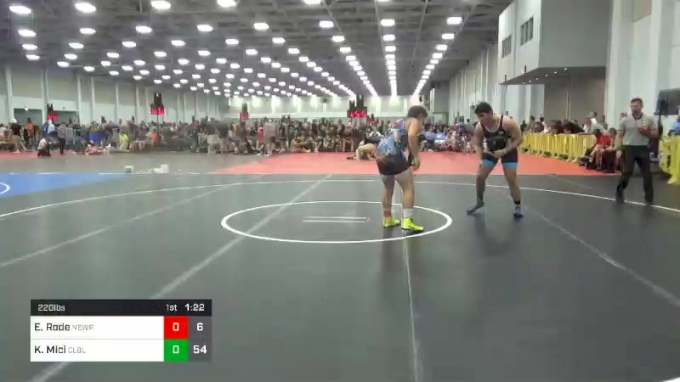 220 lbs Rr Rnd 3 - Ethan Rode, Team Newport vs Klevin Mici, Team Claws Blue