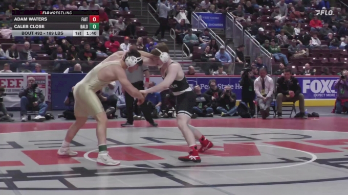 189 lbs Final - Adam Waters, Faith Christian vs Caleb Close, Bald Eagle ...