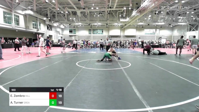 160 lbs Semifinal - Evan Zombro, Hillbilly Hammers vs Aaron Turner ...