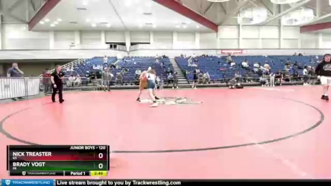 120 lbs Semifinal - Nick Treaster, KS vs Brady Vogt, MI