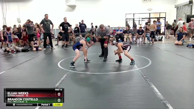 72 lbs Round 5 (6 Team) - Brandon Costello, Full Circle Blue vs Elijah ...