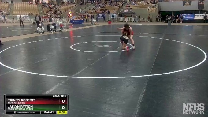 Girls 145 lbs Cons. Semi - Jaelyn Patton, Stone Memorial (Girls) vs ...