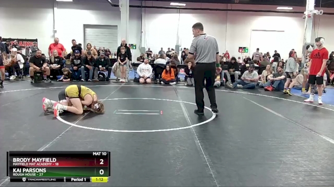 92 lbs Round 6 (8 Team) - Kai Parsons, Rough House vs Brody Mayfield ...