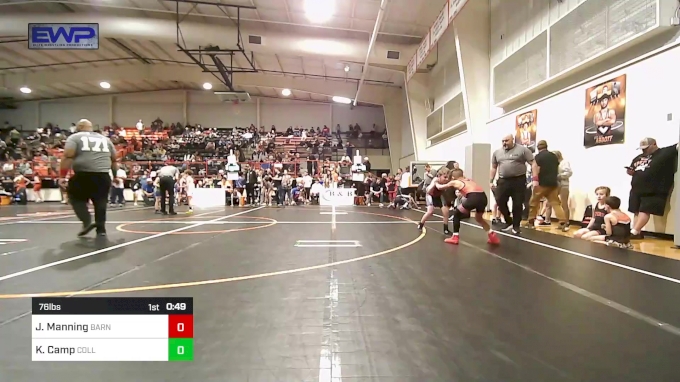 76 lbs Consi Of 4 - Jett Manning, Barnsdall Youth Wrestling vs Keaghan ...