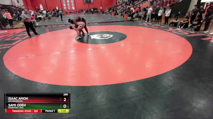 285 lbs Cons. Round 3 - Sami Odeh, FREEPORT (HS) vs Isaac Amoh, BOLINGBROOK