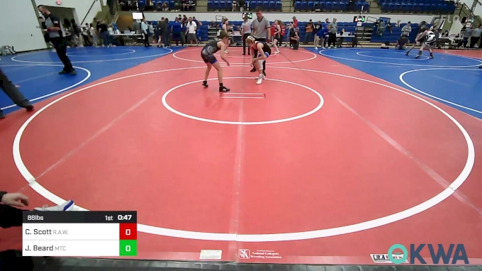 88 lbs Consi Of 4 - Cayden Scott, R.A.W. vs Jayden Beard, Miami ...