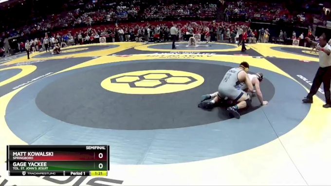 D1-190 lbs Semifinal - Gage Yackee, Tol. St. John`s Jesuit vs Matt ...