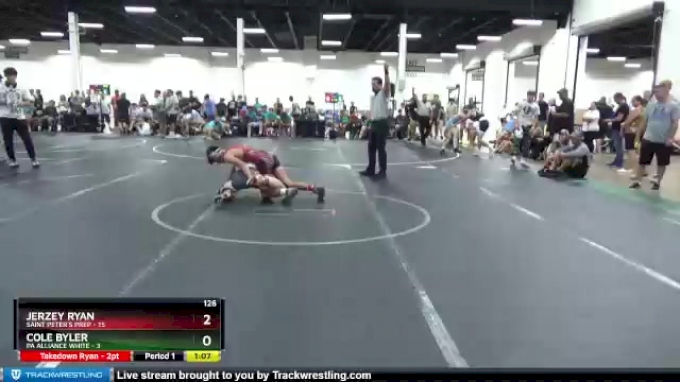126 lbs Round 1 (8 Team) - Jerzey Ryan, Saint Peter`s Prep vs Cole ...
