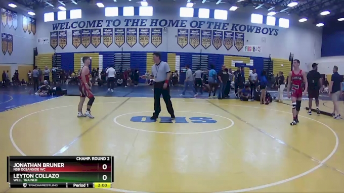 144 lbs Champ. Round 2 - Jonathan Bruner, Nsb Oceanside WC vs Leyton Collazo, Well Trained