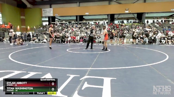 144 lbs Quarterfinals (8 Team) - Dylan Abbott, SPERRY vs Titan Washington, PAWNEE
