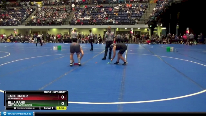 155 lbs Champ. Round 1 - Jack Linder, Worthington vs Ella Rans, West ...