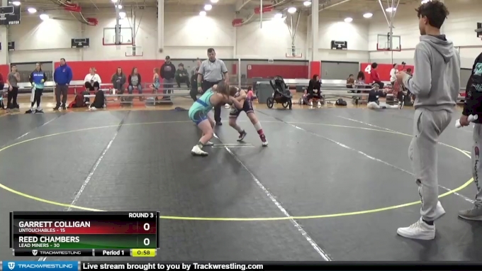 101 lbs Round 3 (4 Team) - Reed Chambers, Lead Miners vs Garrett ...