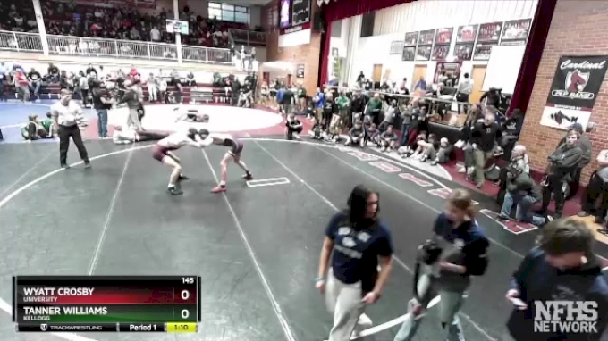 145 lbs Champ. Round 1 - Tanner Williams, Kellogg vs Wyatt Crosby ...